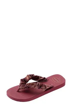 Havaianas Top Scrunchie Flip Flop - Amaranth