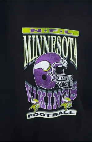 Junk Food Minnesota Vikings Crewneck Sweatshirt - Black