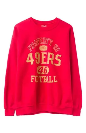 Junk Food San Francisco 49ers Property Of Flea Market Crewneck Sweatshirt - Red