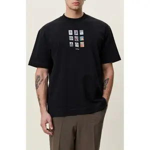 LES DEUX Stamp Organic Cotton Graphic T-shirt