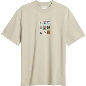 LES DEUX Stamp Organic Cotton Graphic T-shirt - Light Sand
