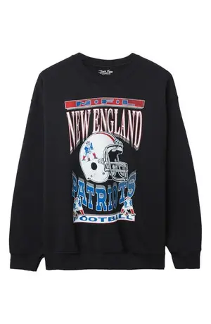 Junk Food New England Patriots Crewneck Sweatshirt - Black