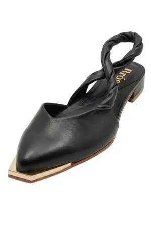 BRÓG Sinead Pointed Slingback Mule Jet - Black