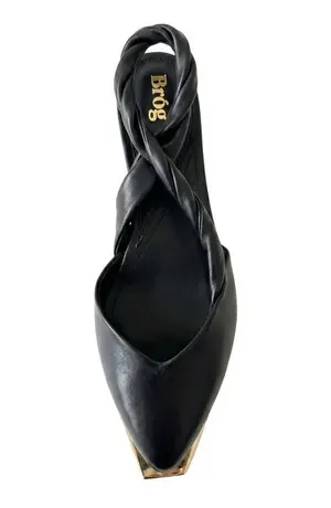 BRÓG Sinead Pointed Slingback Mule Jet