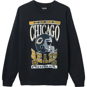 Junk Food Chicago Bears Cotton Blend Crewneck Sweatshirt - Black