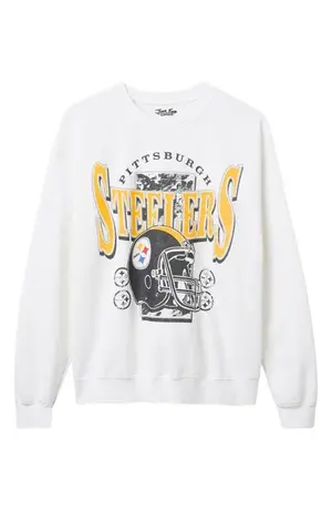 Junk Food Pittsburgh Steelers Conversion Graphic Sweatshirt - White