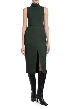 Theory Belted Sleeveless Sheath Dress - Ivy