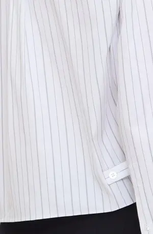 Theory Side Tab Crop Button-up Shirt