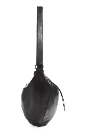 ALLSAINTS Slouch Whipstitched Leather Shoulder Bag