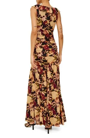 Rails Veda Ruffle V-neck Maxi Dress