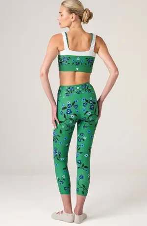 JESSIE ZHAO NEW YORK Emerald Echo High-waisted 7/8 Leggings