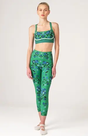 JESSIE ZHAO NEW YORK Emerald Echo High-waisted 7/8 Leggings