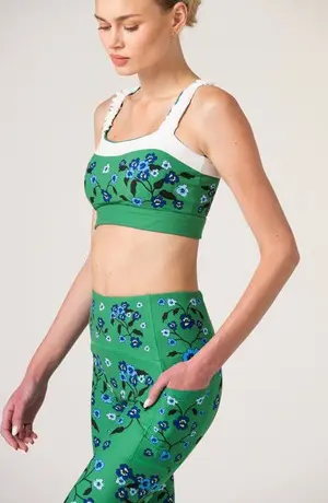 JESSIE ZHAO NEW YORK Emerald Echo High-waisted Leggings