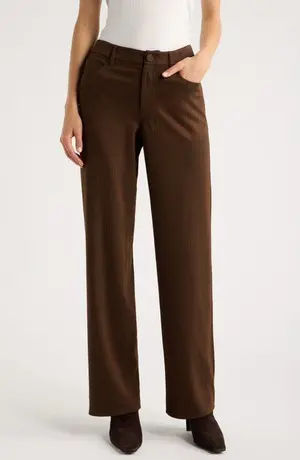 Rag & Bone Cam Jacquard Stretch Ponte Pants - Brown Multi