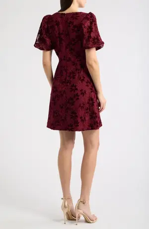 Eliza J Puff Sleeve Lace Dress