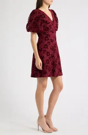 Eliza J Puff Sleeve Lace Dress