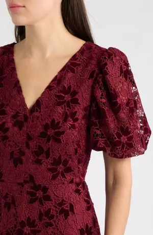 Eliza J Puff Sleeve Lace Dress