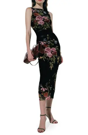 REFORMATION Benson Floral Mesh Dress - Gala