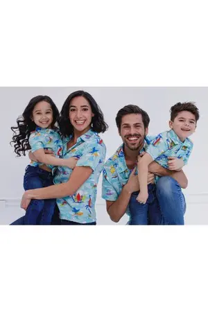 SESAME STREET® Hawaiian Short Sleeve Button-down Shirt