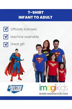 DC COMICS Justice League T-shirt - Superman Cobalt Blue
