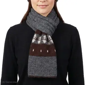 Rebecca Minkoff Knit Ikat Scarf - Grey