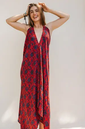 SUN CHILD Classic Silk Dress Rhapsody