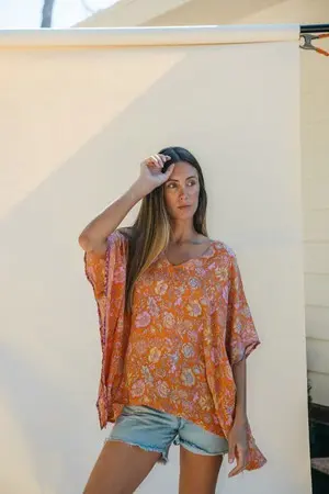 SUN CHILD Mini Caftan Vanilla