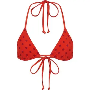 VACAY SWIMWEAR Vacay Swimwear Rio Triangle Bikini Top Chilli Polka