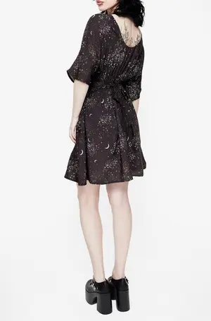 DISTURBIA Peaseblossom Celestial Tie Mini Dress