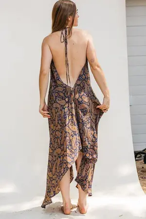 SUN CHILD Classic Silk Dress