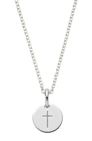 MADE BY MARY Cross Disc Necklace - Silver