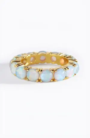 MINT & LILY Blue Opal Eternity Ring