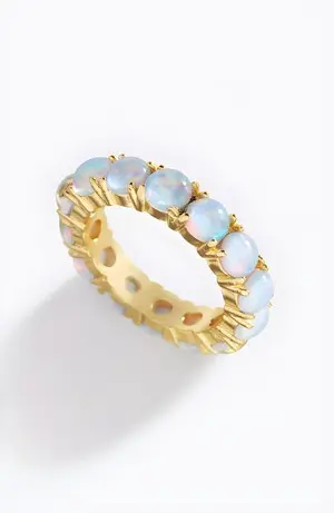 MINT & LILY Blue Opal Eternity Ring