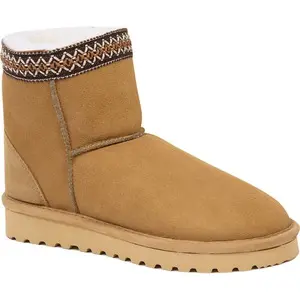 CELTIC & CO. Braid Trim Shearling Boots - Spice