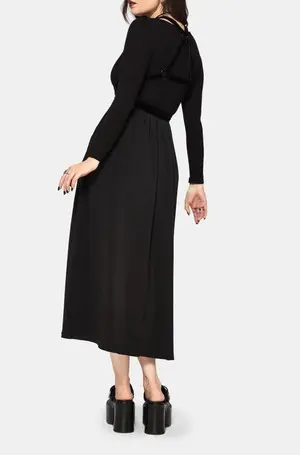 DISTURBIA Torrent Button Up Midi Dress