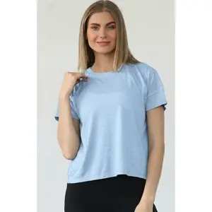 SWEAT & MILK Abigail Organic Cotton Short Sleeve Nursing T-shirt - Mist
