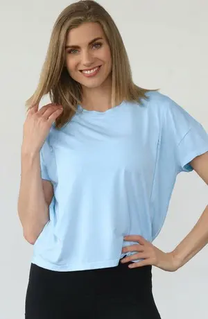 SWEAT & MILK Abigail Organic Cotton T-shirt - Mist
