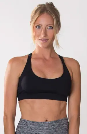 SWEAT & MILK Oceane 2 Support Nursing Sports Bra No Pumping - Black