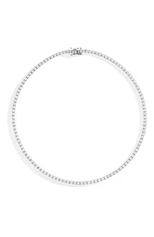 MINT & LILY 3mm Tennis Necklace With Cubic Zirconia - Silver Tone
