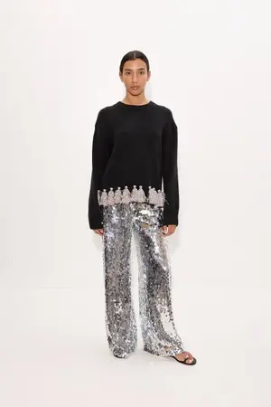 SIMONMILLER Roni Metallic Tassel Sweater