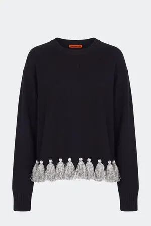 SIMONMILLER Roni Metallic Tassel Sweater