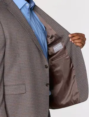 Michael Kors Big & Tall Tonal Houndstooth Sport Coat