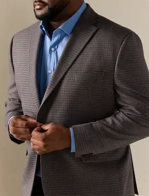 Michael Kors Big & Tall Tonal Houndstooth Sport Coat