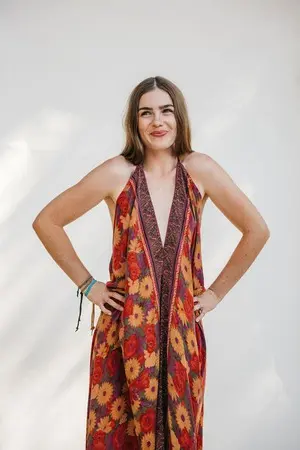 SUN CHILD Classic Silk Dress