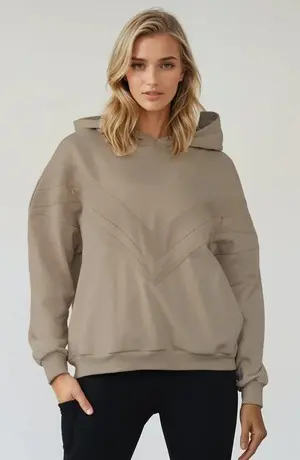 SWEAT & MILK Isabella Organic Nursing Hoodie - Stone