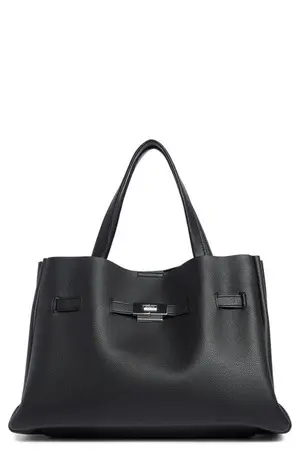 Dkny Bryar Large Satchel Bag - Black/silver