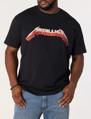 TRUE NATION BY DXL Big & Tall Metallica Graphic Tee - Black