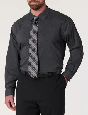 SYNRGY BY DXL Big & Tall Performance Dress Shirt V2 - Black