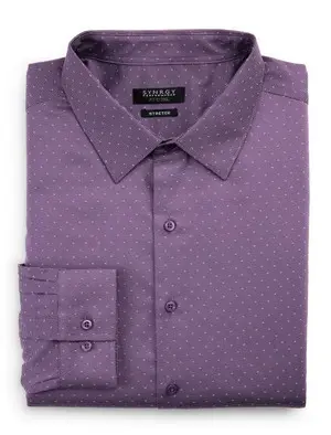 SYNRGY BY DXL Big & Tall Performance Dress Shirt V2 - Purple