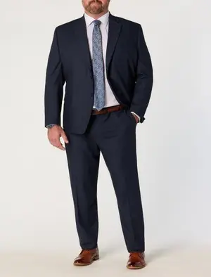 Michael Kors Big & Tall Houndstooth Windowpane Suit Pants